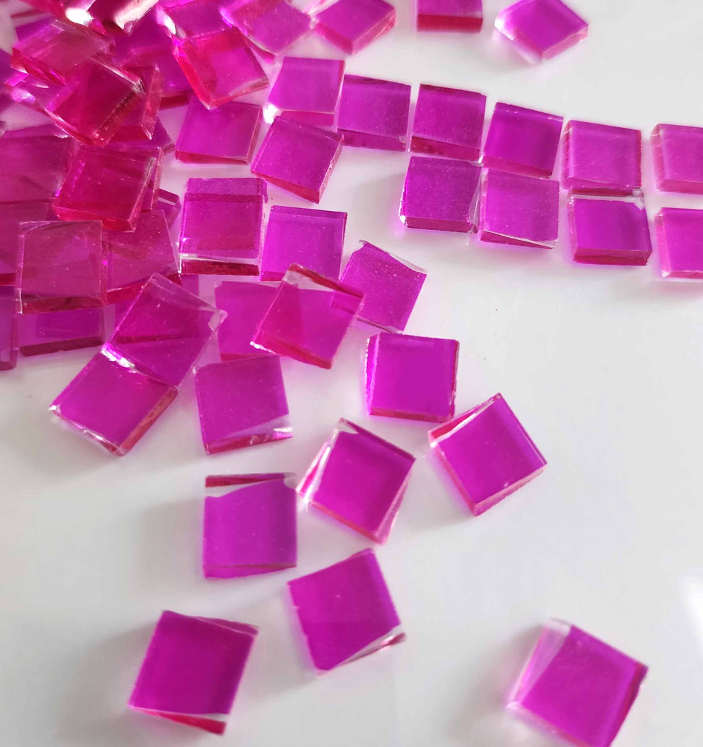 Square Mosaic Cut Glass - Magenta Hot Pink – Sultan's Treasure